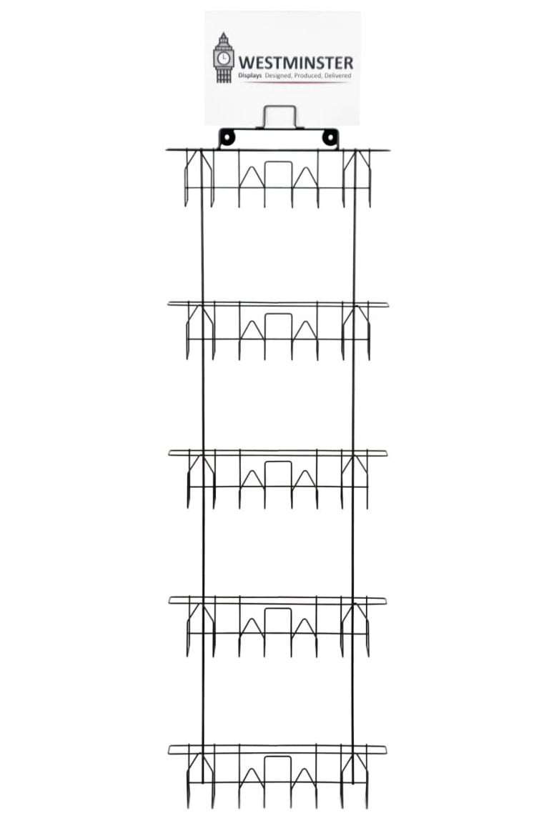 Card Wall Mounted Display (5 Adjustable Pockets) | Westminster Wire ...