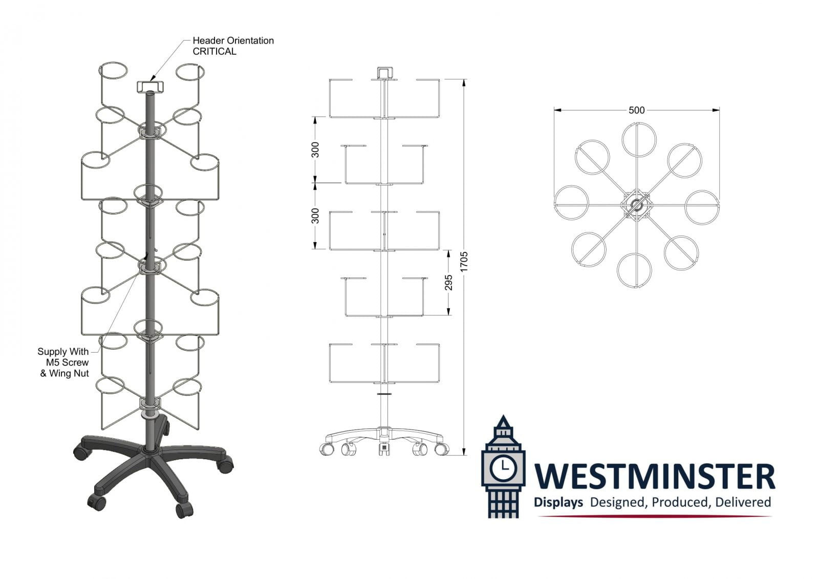 20 Arm Hat Display Stand | Westminster Wire Shop Display Stands｜Retail ...