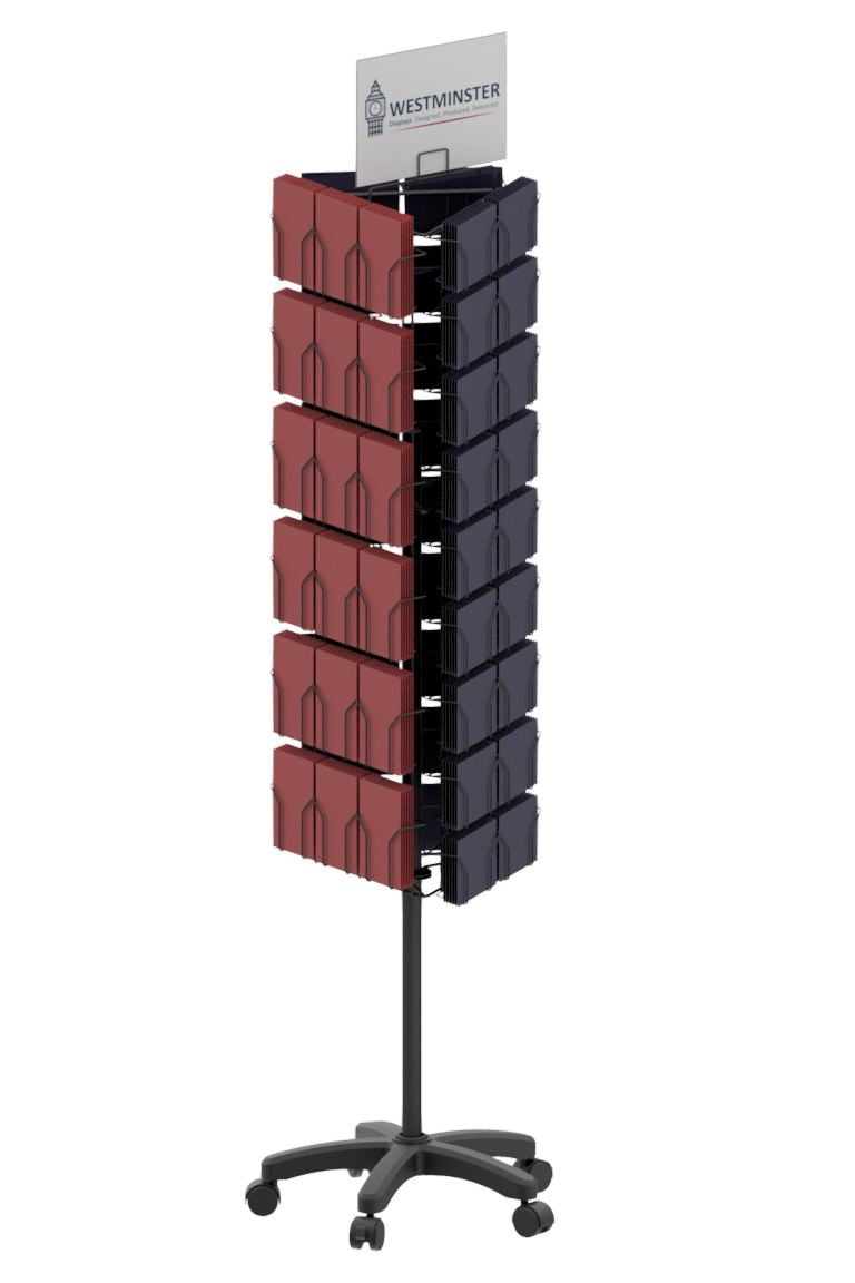 Post Card Display Stand, Floor Spinner (4"x6" - 54 Pockets 18V+36H ...