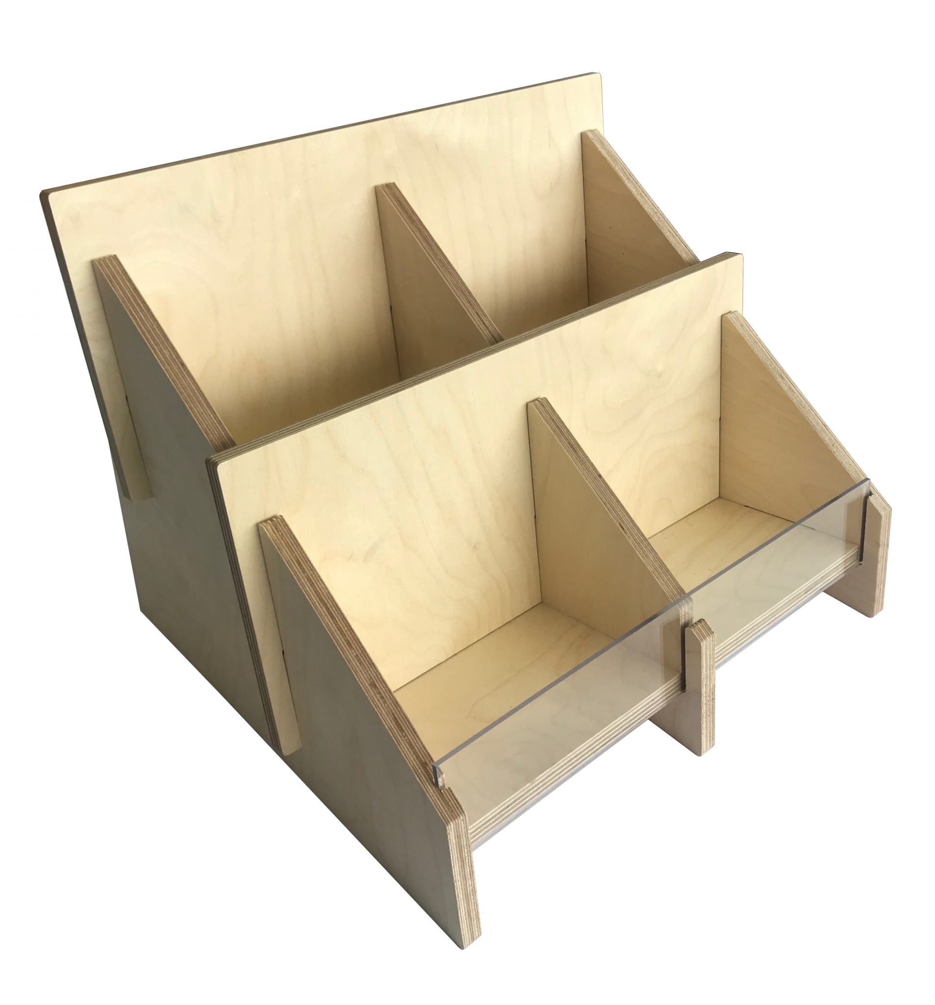 Wooden Counter Stand With Clear Plastic Front | Westminster Wire Shop ...