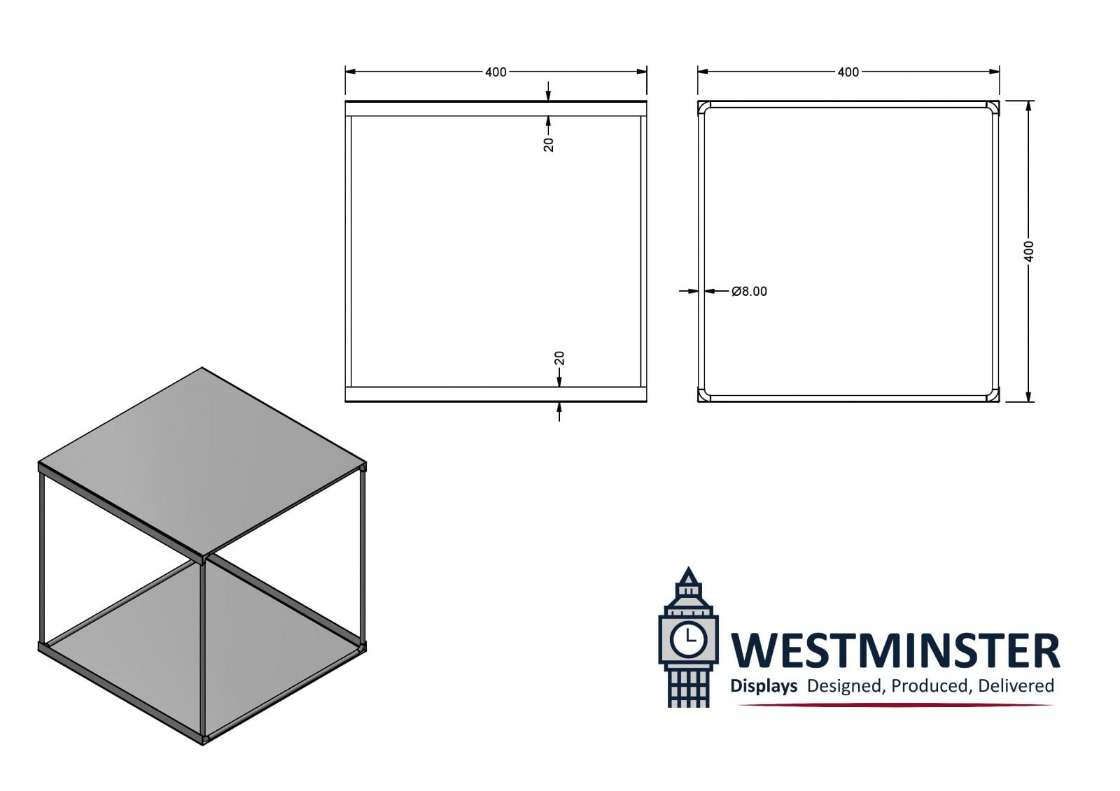 Retail Display Cubes - single | Westminster Wire Shop Display Stands ...